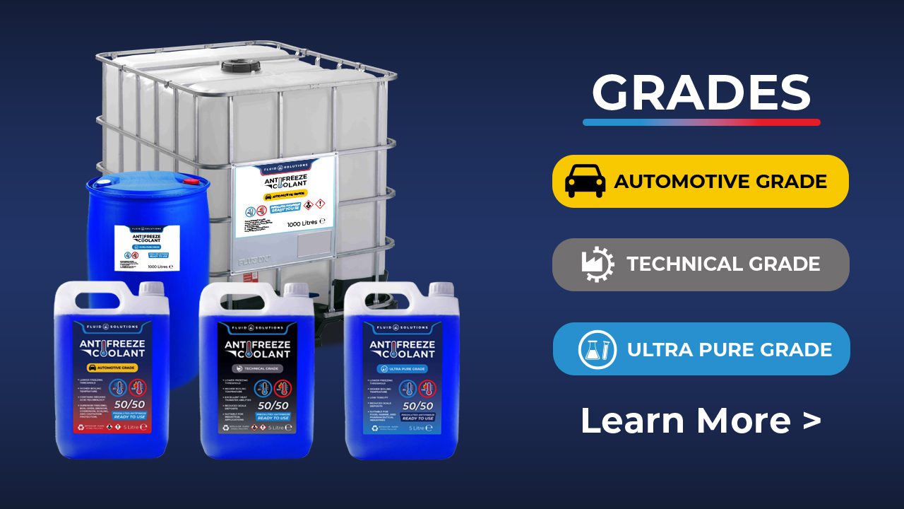 Antifreeze Coolant - Ultra Pure & Technical Grade - Fluid Science