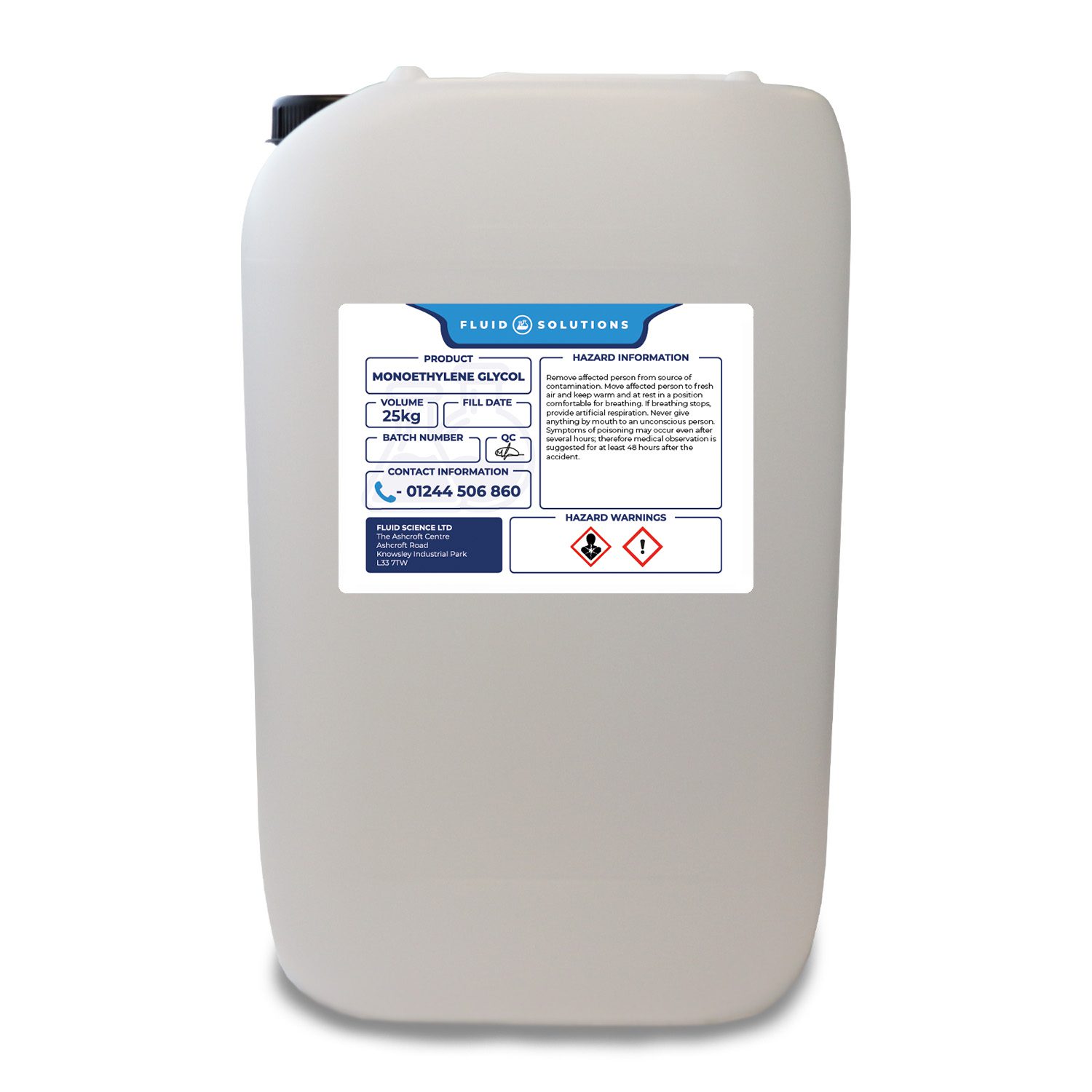 Monoethylene Glycol - 25 to 1000 Litres - Fluid Science