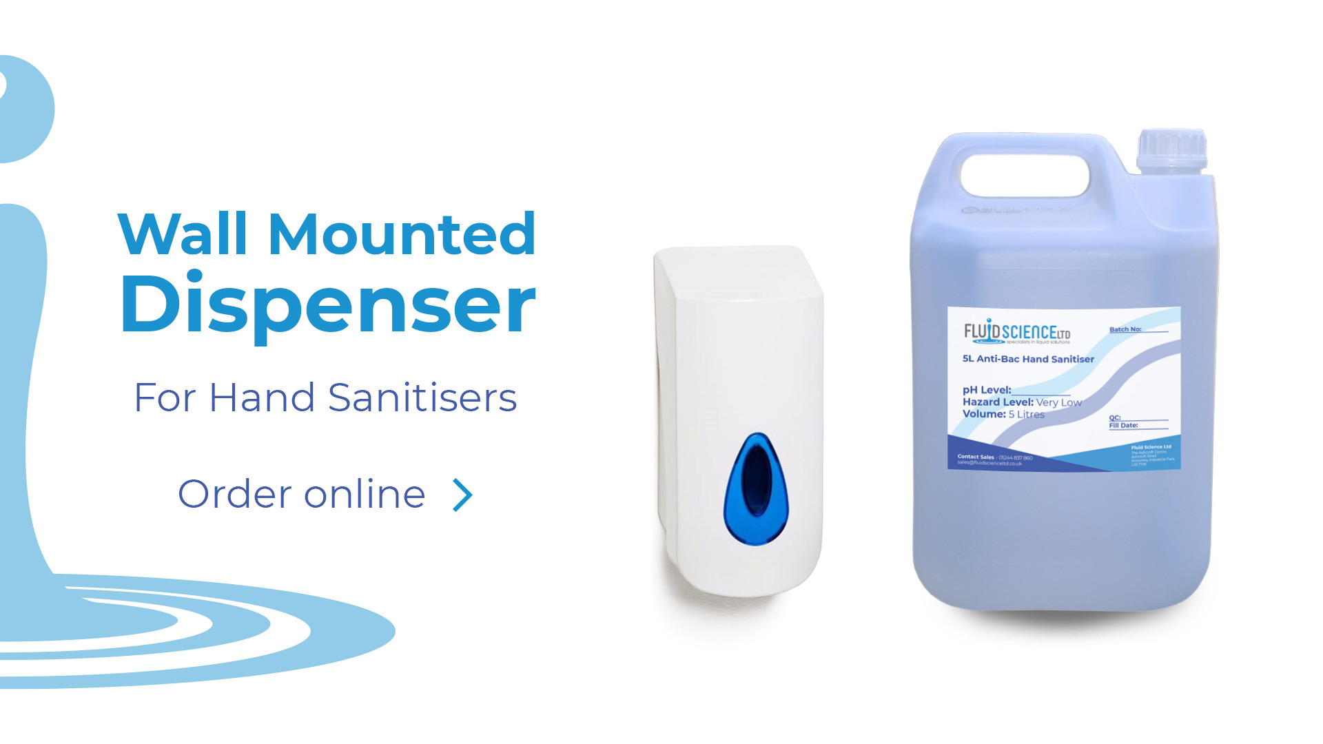 Wall mounted hand sanitiser store